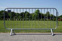 China Heavy Duty Galvanized Pedestrian Crowd Control Barrier 1.1x2.1m Hot Dipped Galvanized for sale