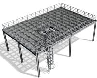China Lightweight 3D Galvanized Steel Grating Platform for Industrial Raised Flooring 25mm for sale