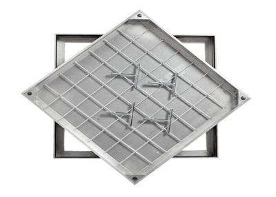 China 750mm x 600mm Stainless Steel Recessed Manhole Cover Double Sealed Walkway for sale