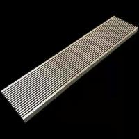 China SS316 Stainless Steel Channel Grating Drainage Trench 38mm 65mm Width Custom Sizes Linear Drain System for sale
