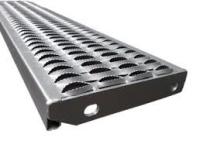 China 25mm Bending Punched Grip Strut Aluminum Anti Skid Walkway Diamond Grating for sale