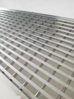 China SS 316 Stainless Steel Heel Guard Drainage Cover Linear Grating Walkway 20x5mm for sale