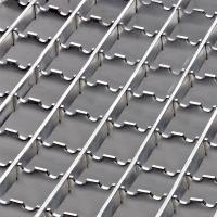 China Stainless Steel Floor Grating 25x3mm to 100x10mm for Industrial Platforms and Walkway Decks for sale