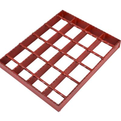 China Red Spray Paint Welded Steel Bar Grating 25x5mm Bearing Bar for Construction Sidewalk for sale