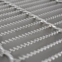 China Hot Dip Galvanized Serrated Steel Bar Grating 32x5mm Anti Slip Welded Walkway Platform for sale