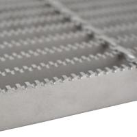 China Hot Dip Galvanized Serrated Steel Bar Grating 32x5mm Anti Slip Welded Walkway Platform for sale