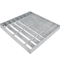 China Serrated Heavy Duty Metal Floor Grates Galvanized Steel Bar 10mm Thickness 19-W-4 for sale