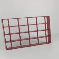 China Serrated Steel Bar Grating Walkway Platform 25x5 Bearing Bar Red Paint for sale