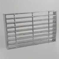 China Anti Slip Serrated Steel Grating Black Spray Paint 25x5mm Bearing Bar 30mm Pitch for sale