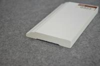 China Colonial Baseboard PVC Trim Moulding White Vinyl Skirting Sheet 12ft for sale