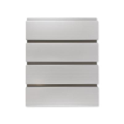 China US Standard Pvc Slatwall Panels 12inch Width Grey White For Interior Fire Rated for sale