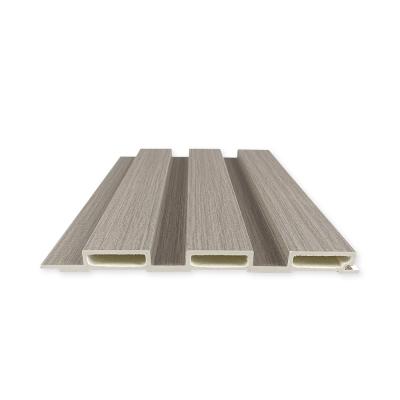China Water Proof Grooved Wpc Wall Panel Laminated Wood Color For Interior Indoor for sale