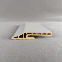 China Fadeproof Wpc Laminated Skirting Plastic Groove Wpc Pvc Profiles For Living Pop Room for sale