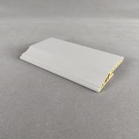 China Fadeproof Wpc Laminated Skirting Plastic Groove Wpc Pvc Profiles For Living Pop Room for sale