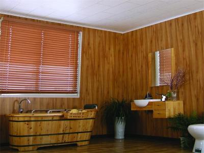 China Wooden Laminated Decorative Ceiling Panels , Recyclable Pvc Wall Covering 250*8mm for sale