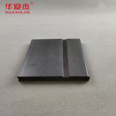 China Black PVC Skirting Board 150mm PVC Baseboard Indoor Decoration for sale