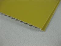 China Yellow Laminated PVC Ceiling Panels , Heat Insulation PVC Roof Panels for sale