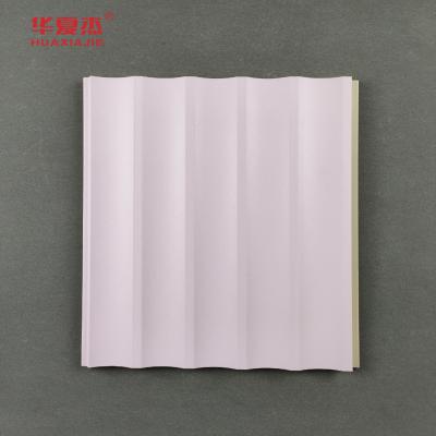 China U-shaped WPC Wall Panel Laminated Pink Panels Interior And Exterior Decoration for sale