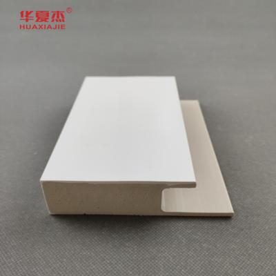 China White Cape Wpc Door Frame Flat Casing J-channel Smooth Surface Wpc Moulding for sale