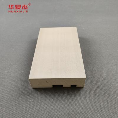 China High Quality Flat Casing WPC Door Frame Waterproof Wooden Grain Wpc Moulding for sale