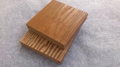China Anti-Corrosion Grooves / Slot Wood Fiber / WPC Composite Decking For Pool for sale
