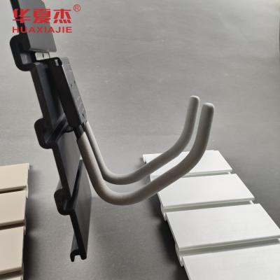 China Grey PVC Storage Wall Panels 4 Inch SlatWall PVC GARAGE PANEL for sale