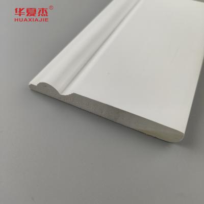China High Quality Pvc Base Moulding White Smooth Surface 95x12mm Pvc Skirting Indoor Decoration for sale