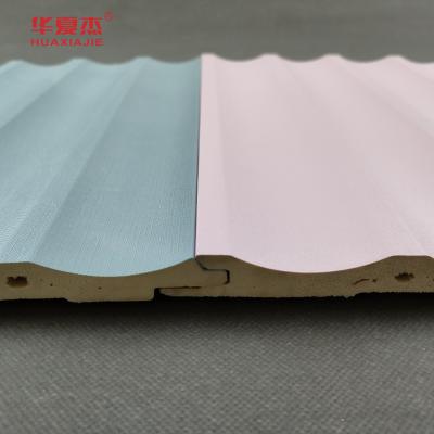 China High Quality Wpc Fluted Wall Panel Pink And Blue Wpc Board Indoor Wall Decoration for sale