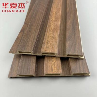China High Quality  Woodgrains Laminated Wpc Fluted Wall Panel indoor Wall Wpc Panels Residential Decoration for sale
