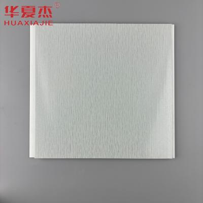 China Hot Stamping Pvc Wall Panel Grey Baseboard With Silver Metallic Pattern Ceiling Panel Pvc For Living Room Decoration for sale
