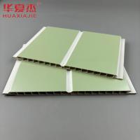 China 200mm Waterproof PVC Wall Panels Green Hot Stamping PVC Panels Home Decoration for sale
