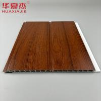 China U-shaped pvc wall panel red wood moisture proof pvc ceiling panel for home living room decoration for sale