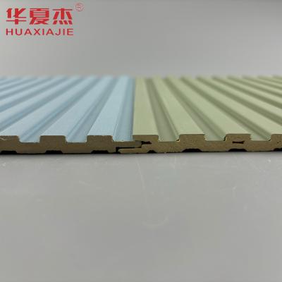 China laminated wpc wall panel green and blue panel wpc board interior decoration for sale
