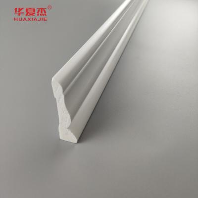 China White PVC Skirting Decoration Pvc Moulding Moisture Proof Home Decoration for sale