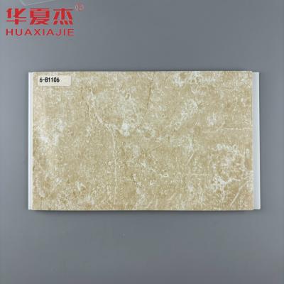 China Yellow Marble Pvc Bathroom Wall Panels 250mmx8mm Easy Installation Decoration for sale