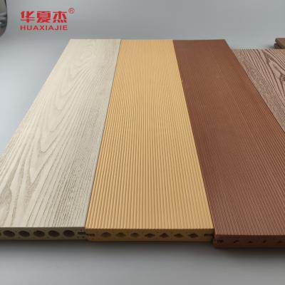 China Anti Skid WPC decking Composite Floor Covering 140 x 25mm brown coffee grey teak wood color for sale
