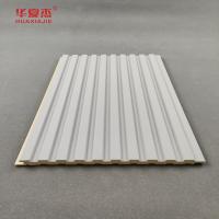 China Waterproof WPC Fluted Wall Panel In Grey Color Flat Surface Customizable Length For Indoor Decoration for sale