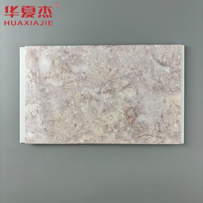 China Durable Pearlescent Hot Stamping PVC Wall Panel In Prink Marble Design For Waterproof Residential Decor for sale