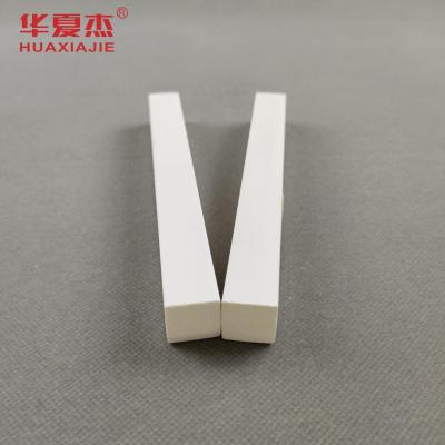 China Rectangle Customized Length Pvc Trim Mould For Indoor Environments In White for sale