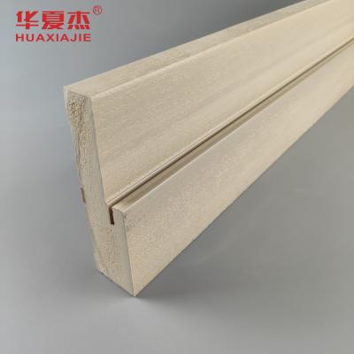 China 4-9/16'' Width 4.22kg/m Weight Customizable Length WPC Door Frame and Jamb for Interior Decoration for sale