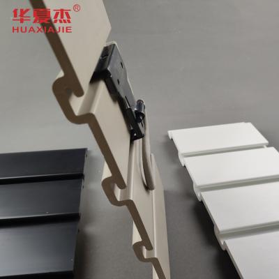 China Smooth Surface PVC Slatwall Panels with Excellent Fire Resistance and waterproof for Garage Walls for sale