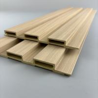 China Laminated Surface WPC Wall Panel Wood grain design WPC fluted panel indoor decoration for sale
