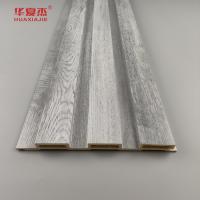 China Grey WPC Wall Panel with Laminated Surface Offering Excellent Moisture Resistance for Indoor Decoration for sale