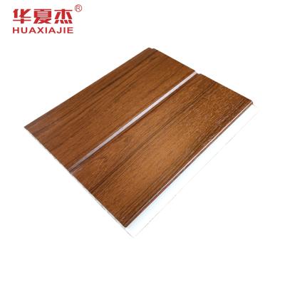 China Wood Grain Finish Waterproof PVC Wall Panel with Customized Length for Home Decoration for sale