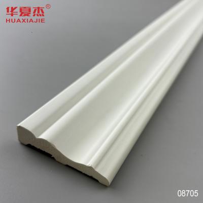China Factory Direct Sales 19/32x2-23/32 Colonial Casing White Smooth Surface Pvc Skirting Pvc Baseboard for sale