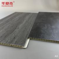China Wholesale Dark Grey Marble PVC Wall Panel with Wood Grains Surface Waterproof for Interior Decoration for sale