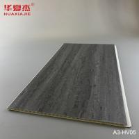 China Wholesale Dark Grey Marble PVC Wall Panel with Wood Grains Surface Waterproof for Interior Decoration for sale