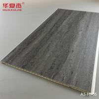 China Wholesale Dark Grey Marble PVC Wall Panel with Wood Grains Surface Waterproof for Interior Decoration for sale