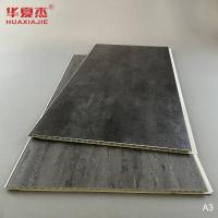 China Wholesale Dark Grey Marble PVC Wall Panel with Wood Grains Surface Waterproof for Interior Decoration for sale