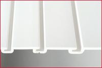 China Excellent Fire Resistance PVC Slatwall Panels Antiseptic Waterproof for Retail Display and Storage Walls for sale